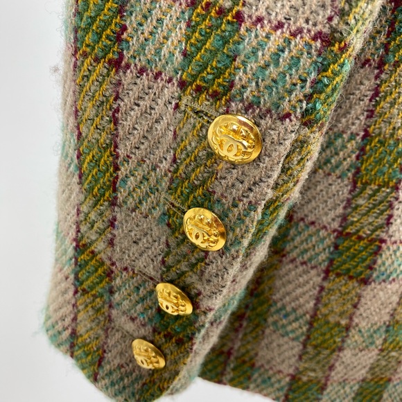 CHANEL | Jackets & Coats | Vintage Chanel Checkeredplaid Coat | Poshmark